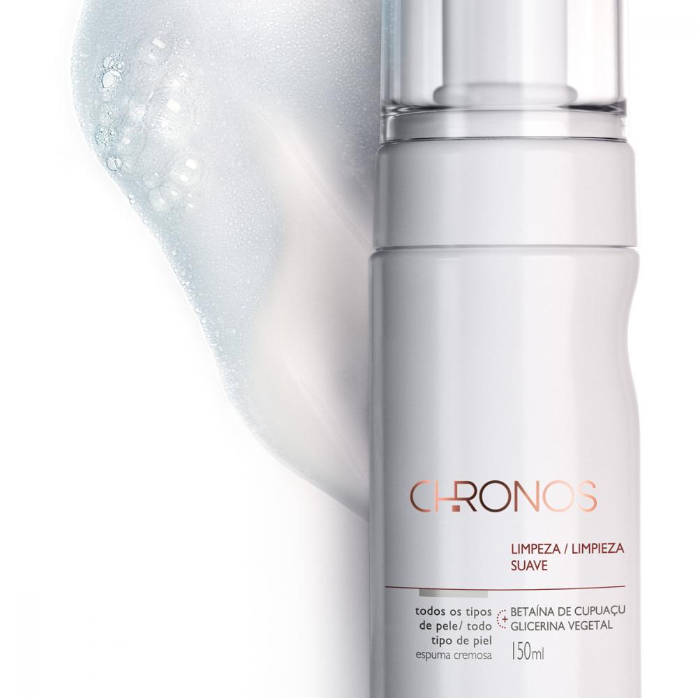MODELO CONSULTORA NATURA - Espuma Limpeza Suave Chronos - 150ml - Meu ...